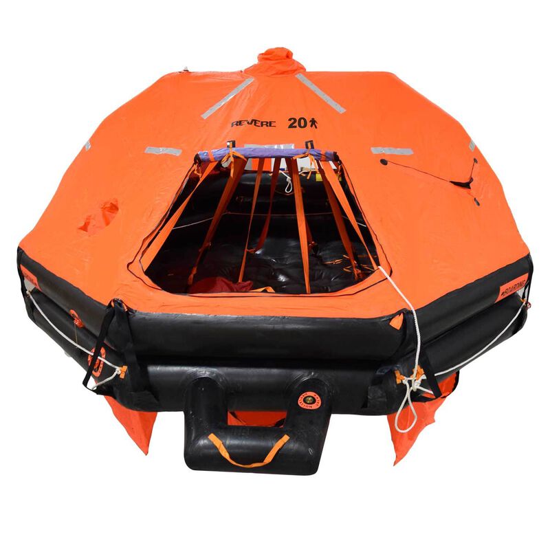 REVERE SURVIVAL USCG/SOLAS Davit Launched, 20-Person Life Raft, B Pack ...