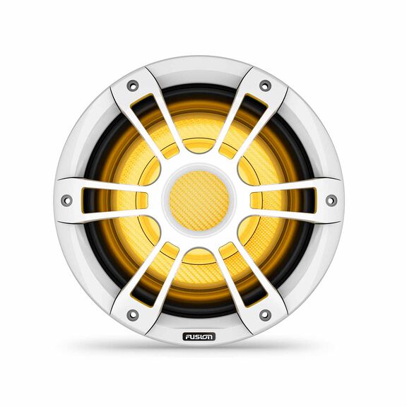 FUSION Signature Series 3i 10" 600-watt CRGBW Sports White Marine Subwoofer