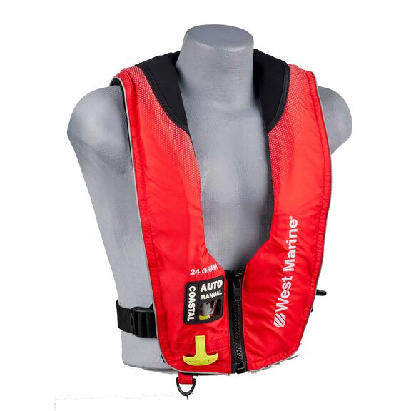 Coastal Zippered Automatic/Manual Inflatable PFD - 24g | Secure ...