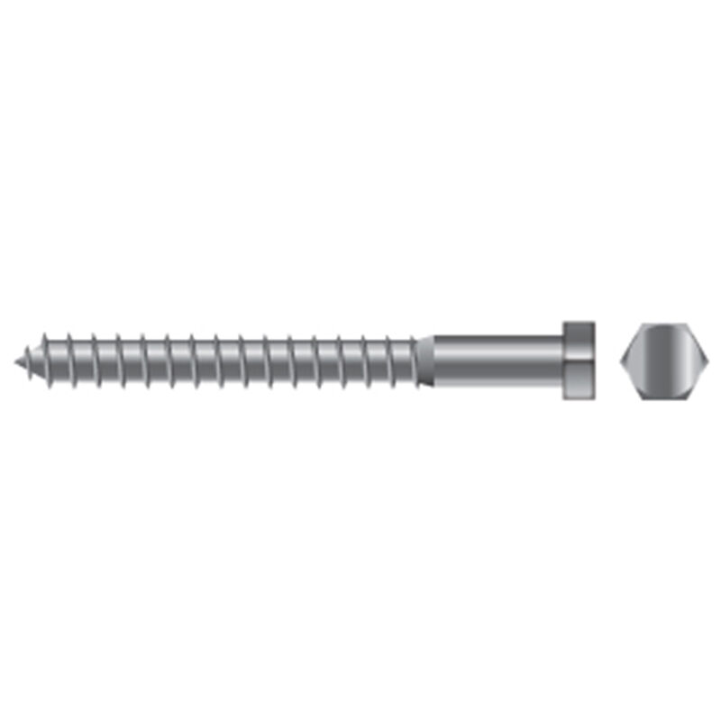 FASCO FASTENER 3/8" X 2" Stainless Steel Socket Lag Screws, 25-Pack ...