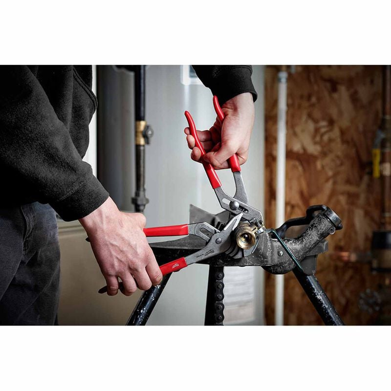 MILWAUKEE 10'' Pump-Dipped Straight Jaw Pliers | West Marine