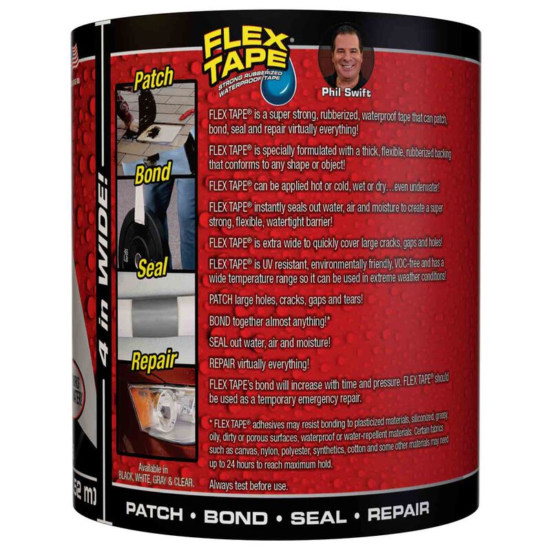 FLEX SEAL 4" Flex Tape Marine, Black | West Marine