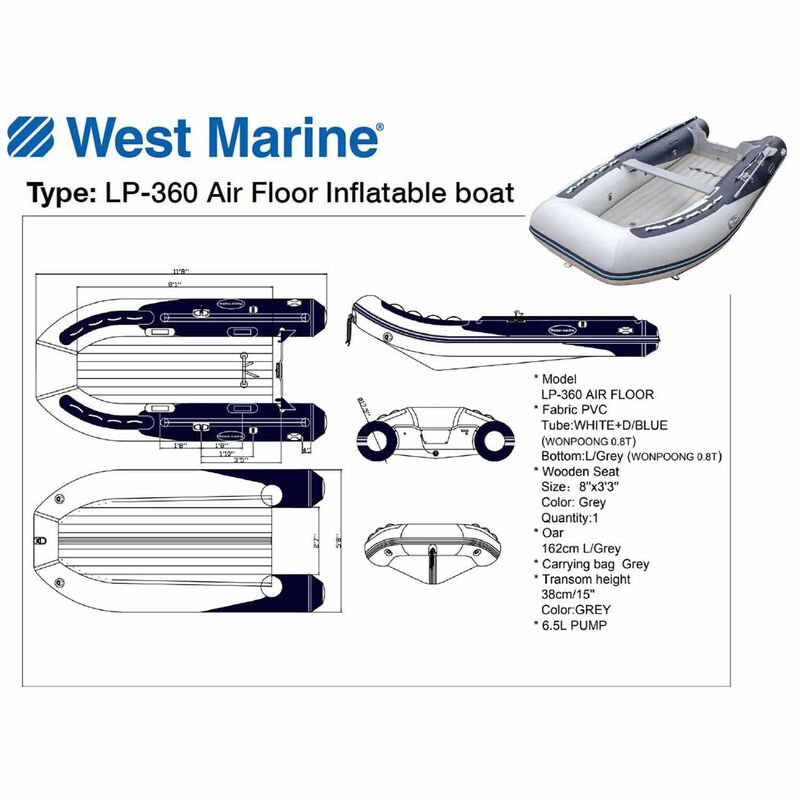 WEST MARINE LP-360 Air Floor Inflatable Boats | West Marine