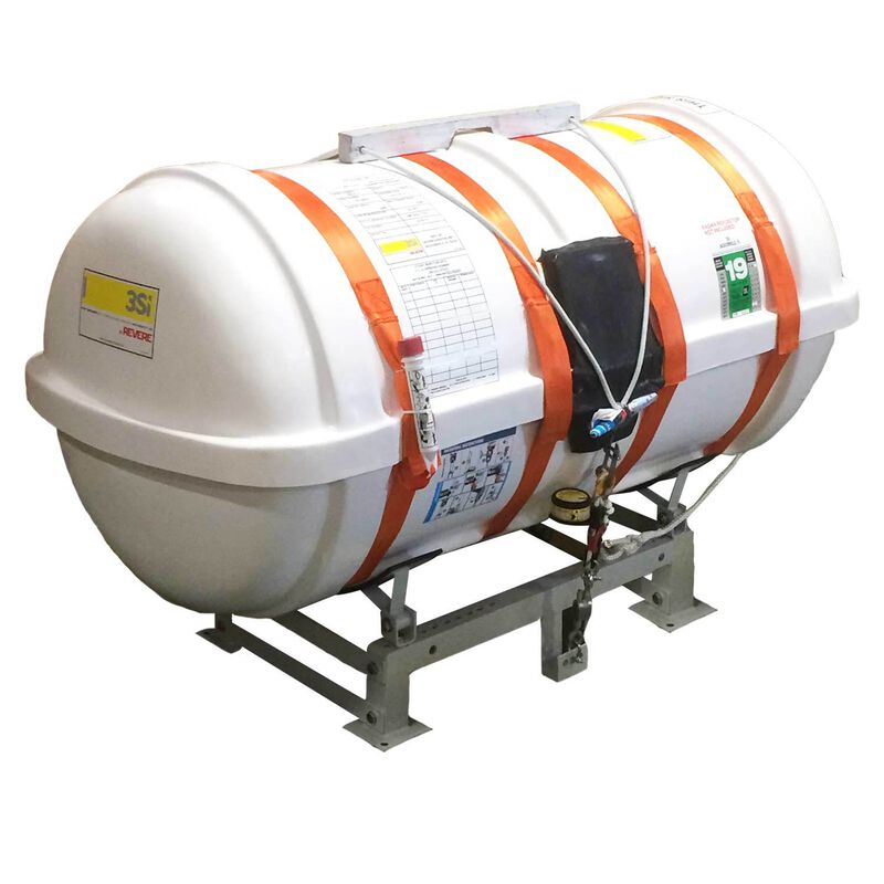 REVERE SURVIVAL USCG/SOLAS Davit Launched, 25-Person Life Raft, B Pack ...
