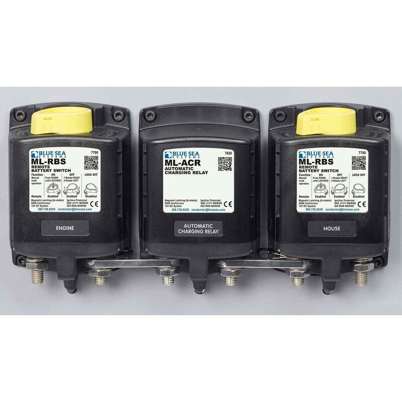 BLUE SEA SYSTEMS ML-ACR Automatic Charging Relay with Manual Control ...