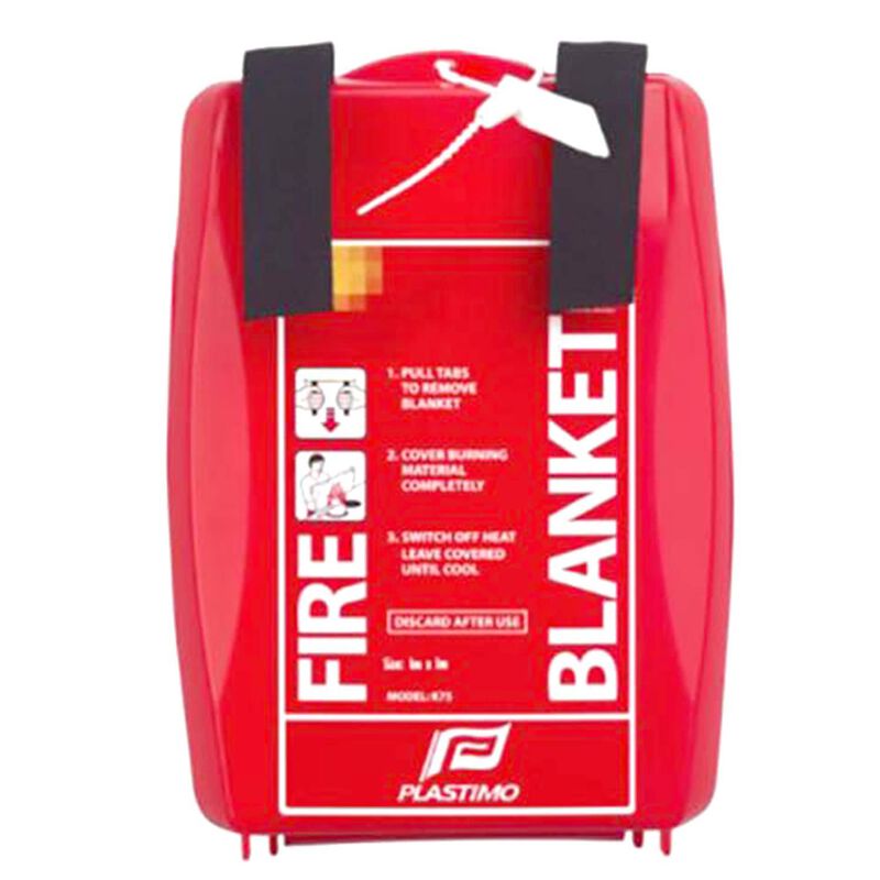 PLASTIMO Fiberglass Fire Blanket in Rigid ABS Container | West Marine