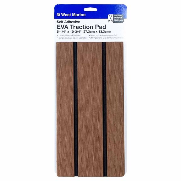 WEST MARINE EVA Foam Traction Pad Faux Teak 10.75" x 5.25"