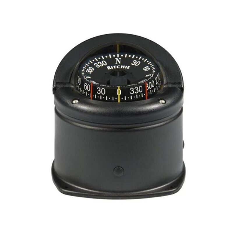 Deck-Mount Helmsman Compass, 3-3/4" CombiDamp Dial, Black | West Marine