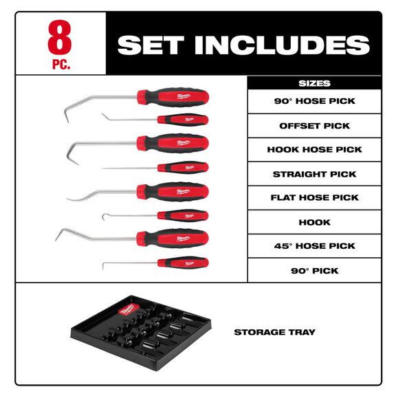 MILWAUKEE 8 pc. Hook & Pick Set