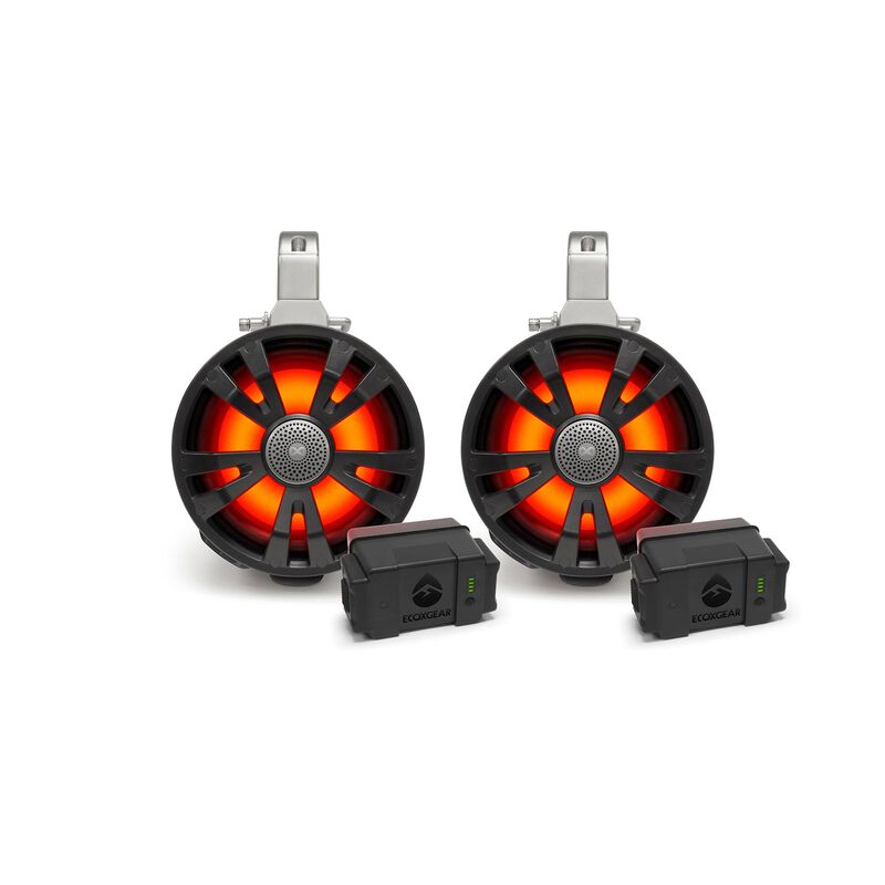 ECOXGEAR ExtremeTower 8" Amplified Bluetooth Tower Speakers + Dual ...