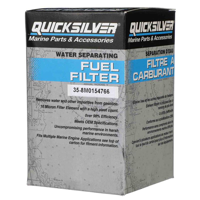 QUICKSILVER 8M0154766 Water Separating Fuel Filter for Select Yamaha 2 ...