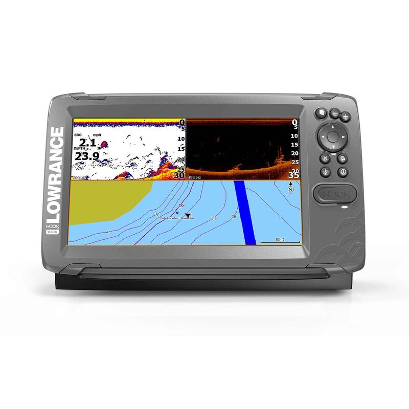 LOWRANCE HOOK² 9 Fishfinder/Chartplotter Combo with SplitShot ...