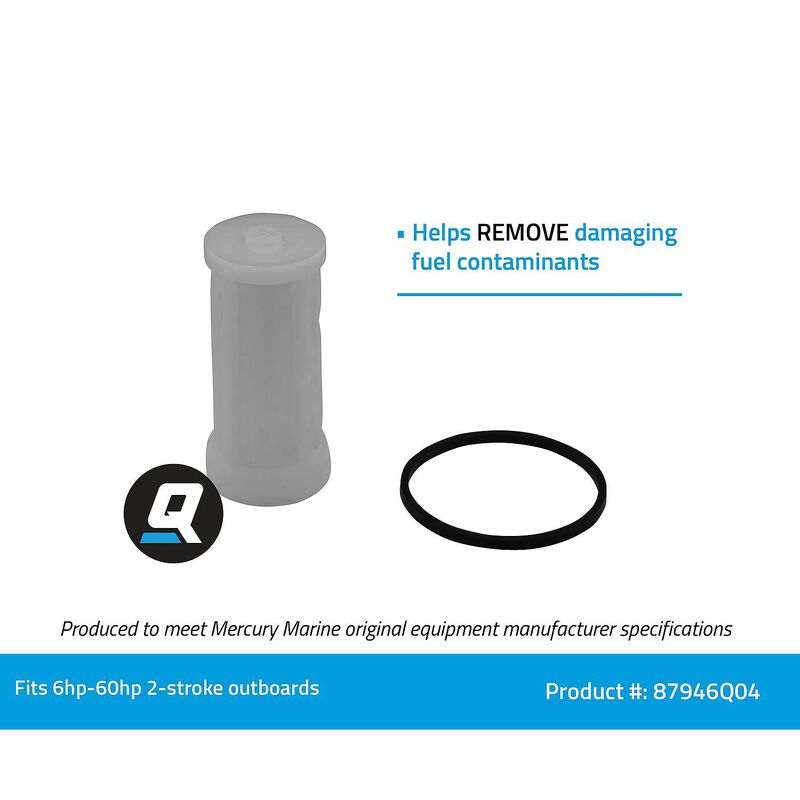 QUICKSILVER 87946Q04 In-Line Fuel Filter Element for Select Mercury 6 ...