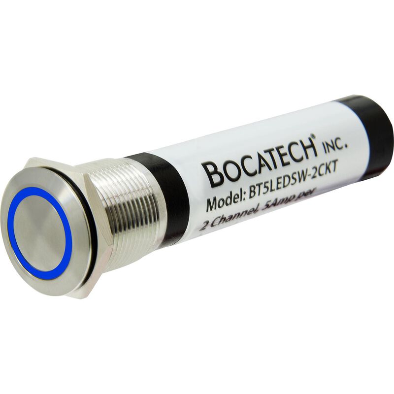 BOCATECH INC. Mini LED 2 Circuit Switch Push Button On-Off Power Switch ...