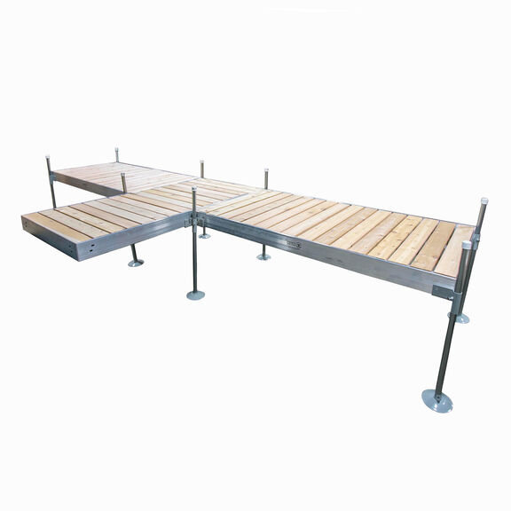 TOMMY DOCKS T-Shaped Aluminum Frame with Cedar Decking Complete Dock ...