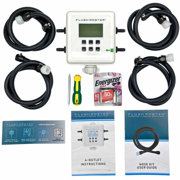 SEAMULE Flushmaster Automated Outboard Engine Flushing System, 4-Outlet ...