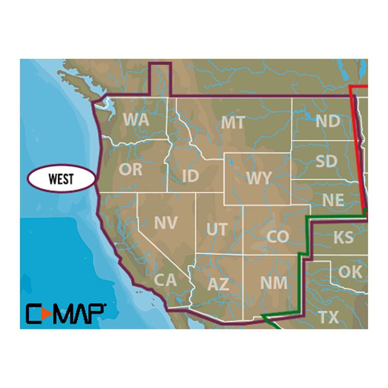 C-MAP West U.S. C-MAP Lake Insight HD microSD/SD Card | West Marine