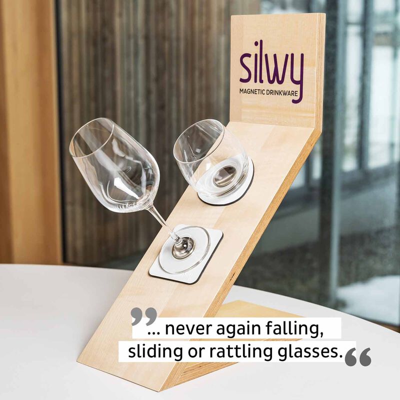 SILWY Metal Nano Gel Pads, Square with Leather Coating, Set of 2, White ...