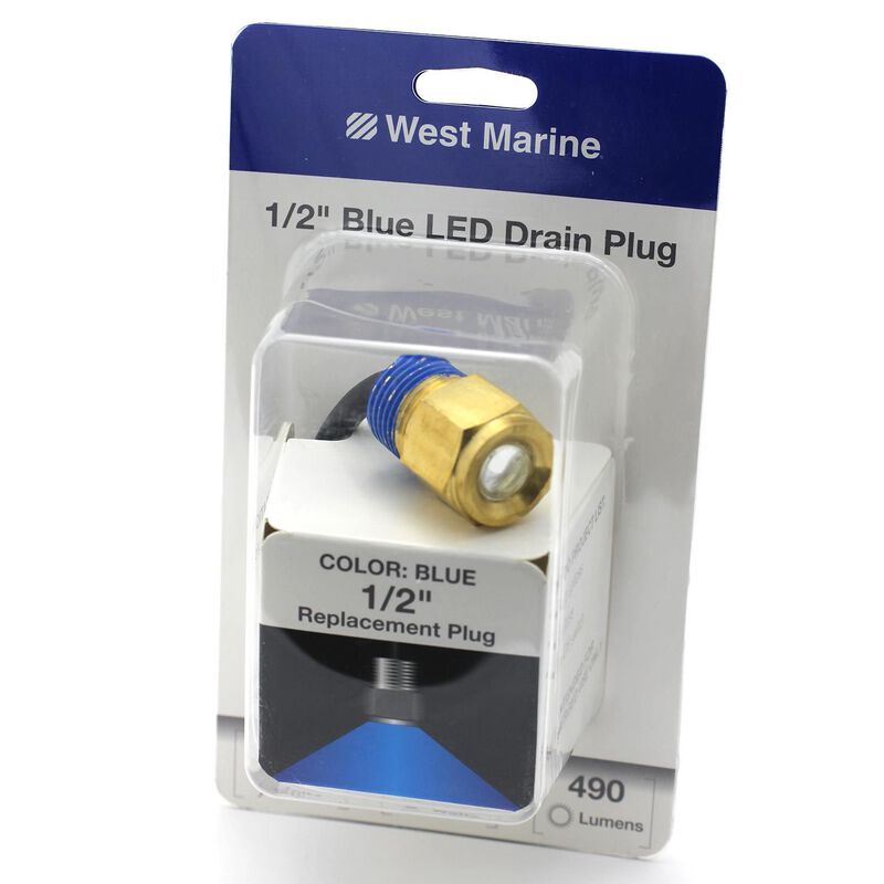 WEST MARINE LED Drain Plug Light, Blue | West Marine