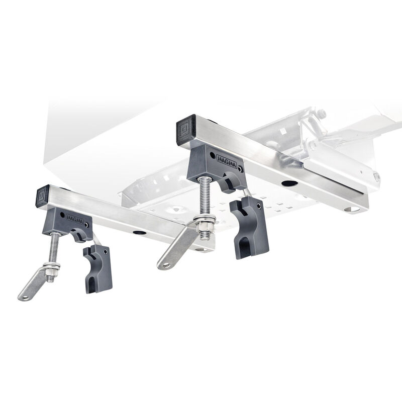 MAGMA Dual Extended Horizontal Round Rail BBQ Mount, 1" | West Marine