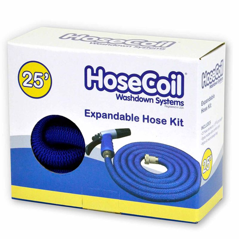 HOSECOIL 25' Expandable Hose Kit with Nozzle and Storage Bag | West Marine