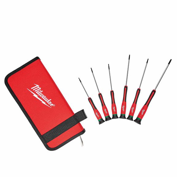 MILWAUKEE 6 Piece Torx Precision Screwdriver Set with Case