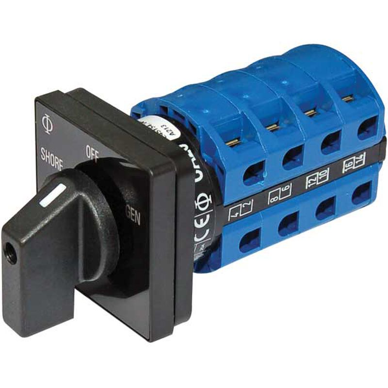 BLUE SEA SYSTEMS 30A AC Rotary Switch, OFF + 2 Positions, 120V AC ...
