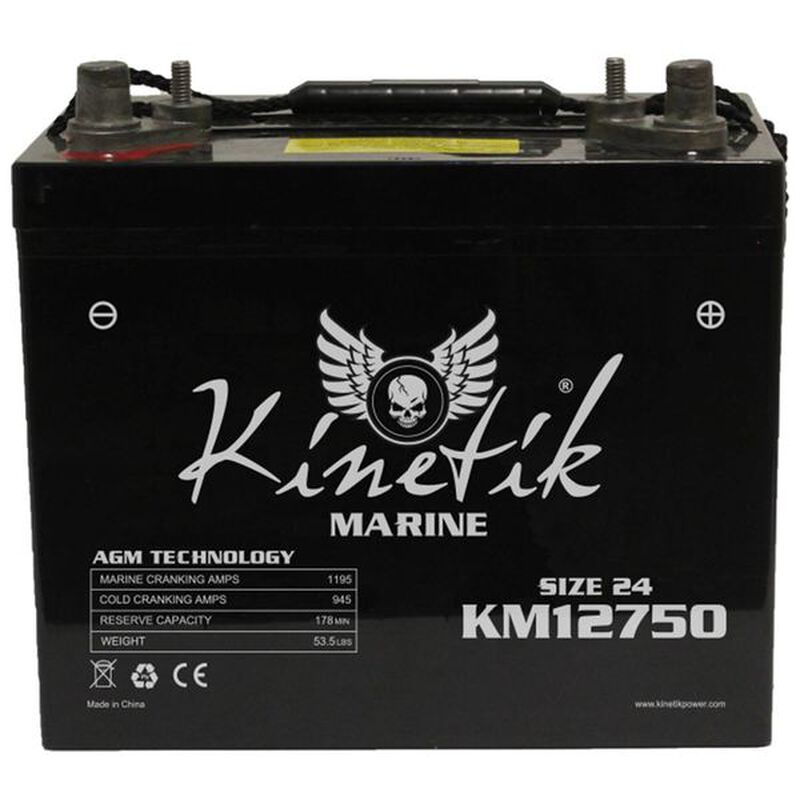 KINETIK Kinetik® Sealed Lead-Acid Marine Battery, UB12750 Group 24 ...