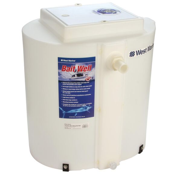 WEST MARINE 22 Gallon Oblong Baitwell