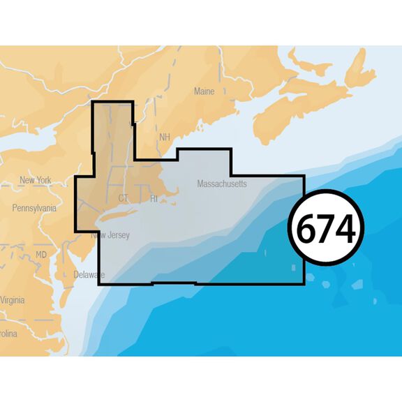 Navionics MSD/674P Platinum Charts – Boston to NY
