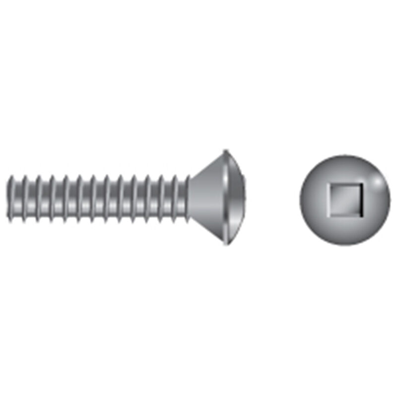FASCO FASTENER Stainless Steel Square Drive Oval-Head Machine Screws ...