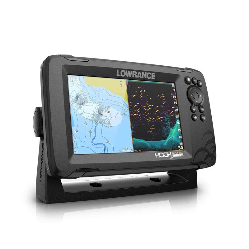 LOWRANCE HOOK Reveal 7 Fishfinder/Chartplotter Combo with 50/200 HDI ...