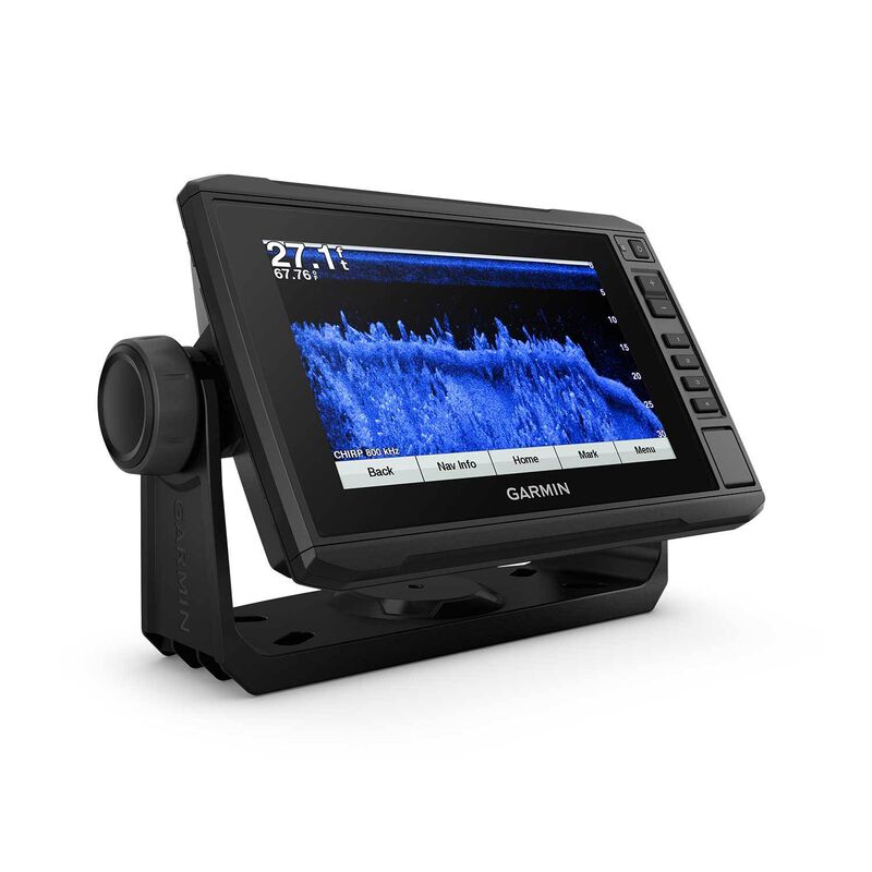 GARMIN ECHOMAP™ Plus 73cv Chartplotter GPS Combo with CV22HW-TM Transom ...