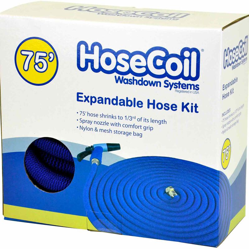 HOSECOIL 75' Expandable Hose Kit with Nozzle and Storage Bag | West Marine