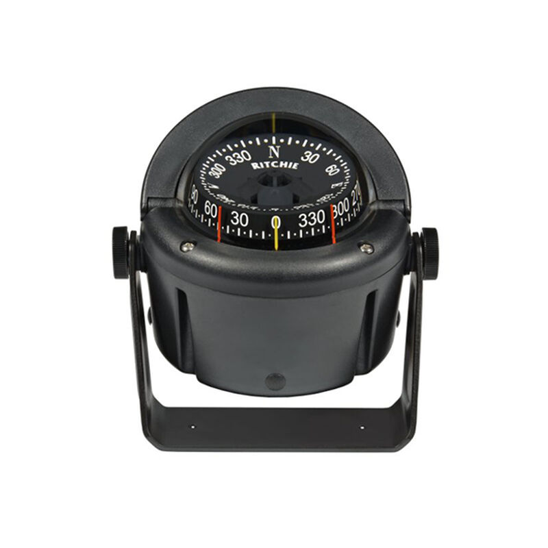 RITCHIE NAVIGATION Bracket-Mount Helmsman Compass, 3-3/4" CombiDamp ...