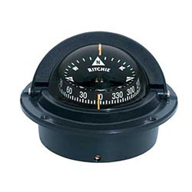 RITCHIE NAVIGATION Flush-Mount Voyager Compass, CombiDamp Dial, Black ...