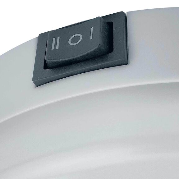 SEAVOLT 5 1/2" Plastic Housing LED Dome Light, White/Red