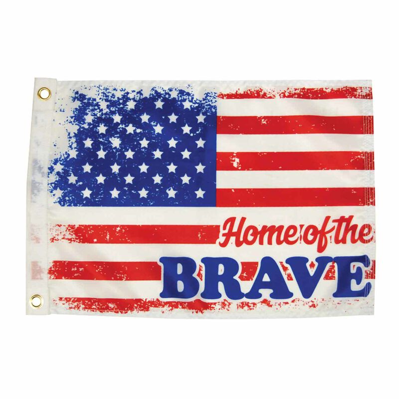 TAYLOR MADE Home of the Brave Flag, 12" x 18" | West Marine