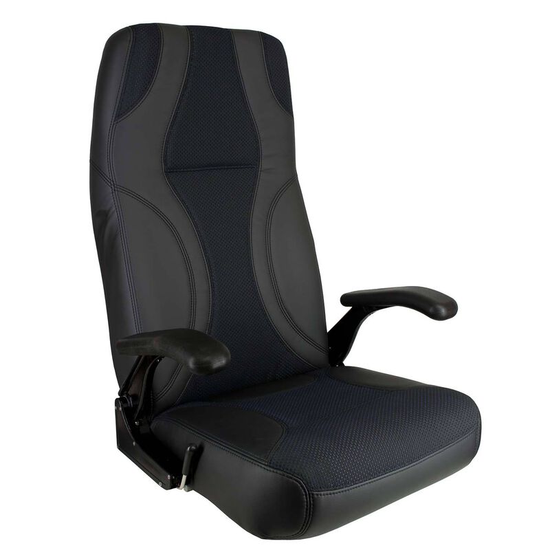 SPRINGFIELD Norwegian Helm Seat with Charcoal and Black Upholstery ...