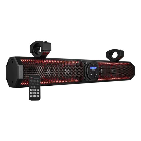 DS18 26" Marine Amplified with Bluetooth Sound Bar Speaker System, 6 ...