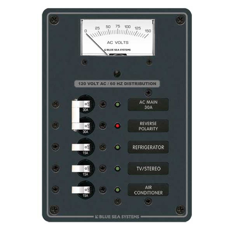 BLUE SEA SYSTEMS AC Electrical Distribution Panel, AC Main + 3 ...