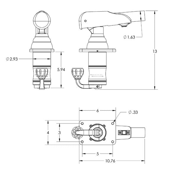 TACO MARINE Grand Slam 300 Outrigger Mount, Pair
