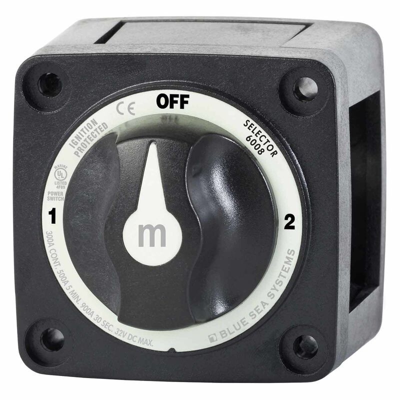 m-Series (Mini) 3 Position Battery Switch, Black