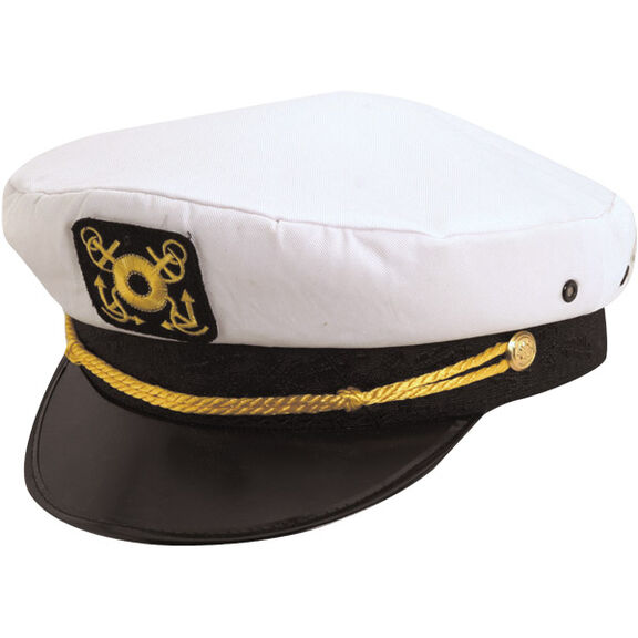 DORFMAN PACIFIC Classic Captain's Hat, White