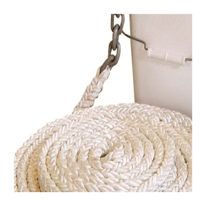 LEWMAR 5/8" x 200' 8-Plait Nylon Rope/G4 High Test Chain Anchor Rode ...