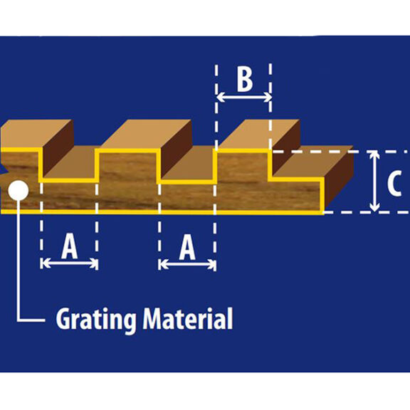 WHITECAP Teak 1" Cockpit Grating Material
