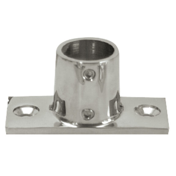 WHITECAP Stainless Steel 90° 2-Hole Rectangular Base, 7/8" Tube Outside ...