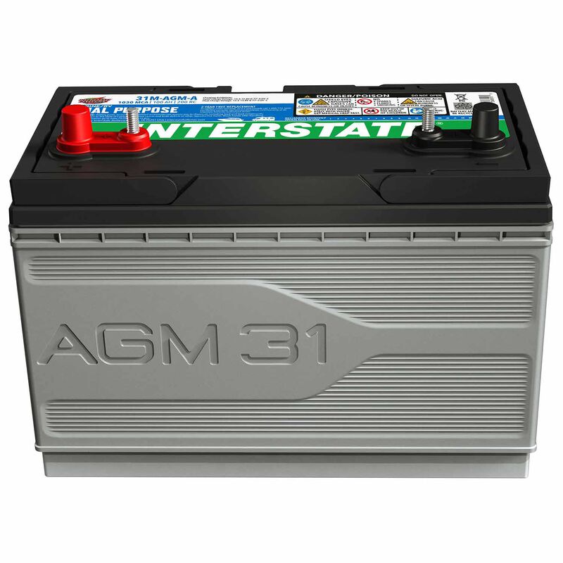 INTERSTATE BATTERIES Group 31M Dual Purpose AGM Battery, 100 Amp Hours ...