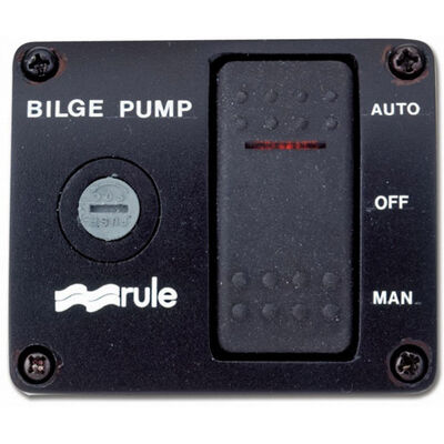 RULE INDUSTRIES Three-Way Rocker Panel Bilge Pump Switch | West Marine