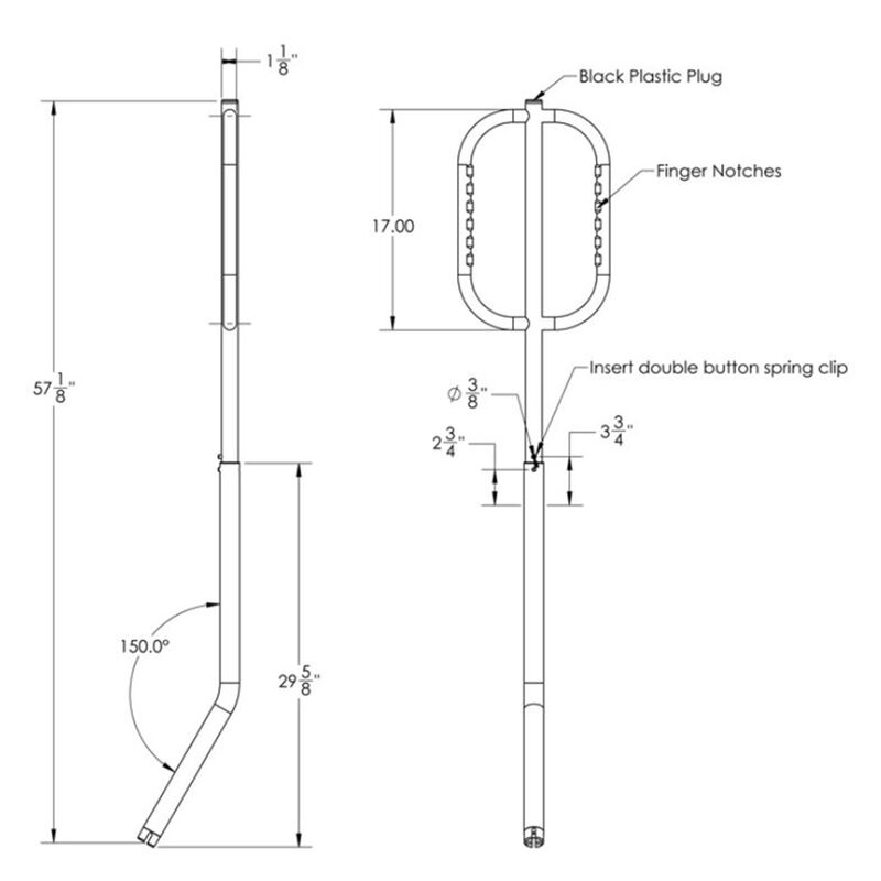 TACO MARINE Come On Board Handle Rod Holder Mount | West Marine